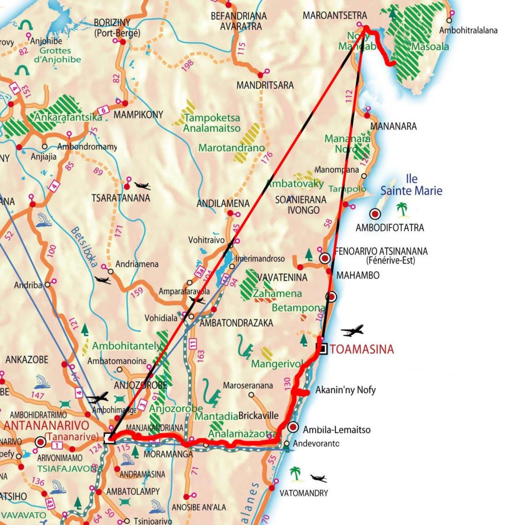 Andasibe to Maroantsetra